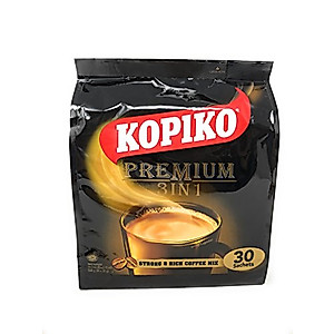 2 Packs Kopiko 3 in 1 Instant Coffee, 21.2 oz, (30 Sachets)