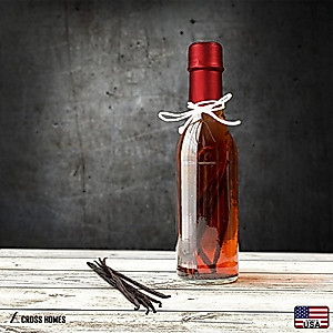 Glass Bottle, Hot Sauce Bottles Woozy bottles Empty 5 Oz 36 sets with Shrink Capsules, Printable bottle labels, mini liquor bottles, Small glass bottles sauce bottle mini wine bottles with lids RED