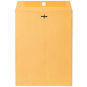 Mead Letter Size Mailing Envelopes, Clasp Closure, All-Purpose 32-lb Paper, 9" X 12", Brown Kraft Material, 100/Pack (CO790)
