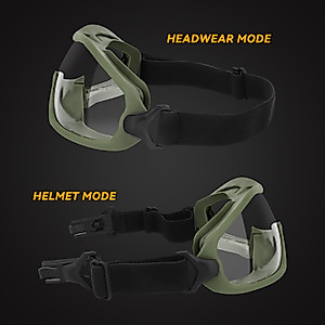 Qavctw Airsoft Goggles Anti Fog, Outdoor Sports Goggles Tactical Military Glasses for Games Sports Shooting Hunting Paintball Riding Cycling, Safety Dust Goggles Fits Most Helmets