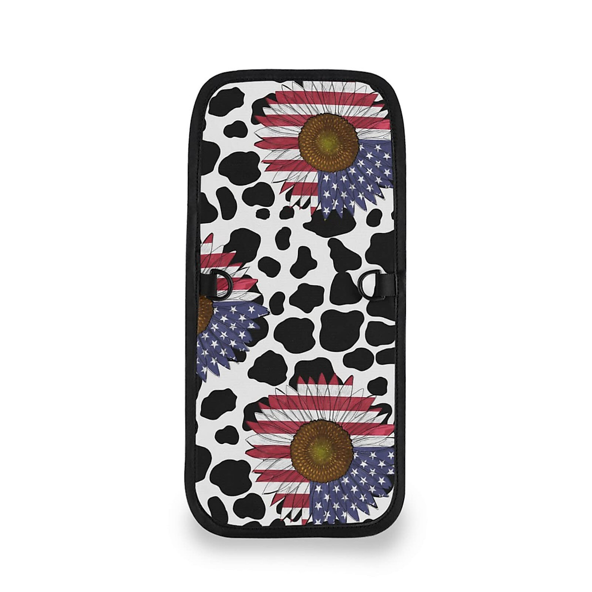 Vnurnrn Crossbody Bags Cell Phone Wallet Purses for Women, American Flag Sunflowers and Cow Print Travel Purses with Card Slots, 6 x 7.5 inch