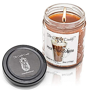 Hot Chocolate Cocoa Candle 6 oz Glass jar - 40 Hour Burn time - Poured in Small batches in The USA