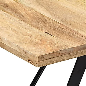 YPWRENH Snack Table Kitchen End Table Dining Table 70.8"x35.4"x29.9" Solid Mango Wood for Dining Room, Kitchen or Living Room