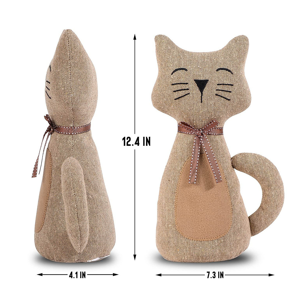 SANFERGE Cute Decorative Door Stopper for Home and Office Floor Door Stops, Fabric Animal Weighted Heavy Wall Protectors, Black Dog