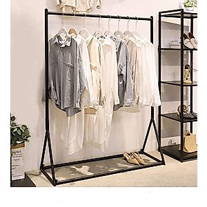FONECHIN Industrial Pipe Clothing Rack for Clothing Display, Heavy Duty Garment Rack for Bedroom Retail Boutique Use (47.24" L)
