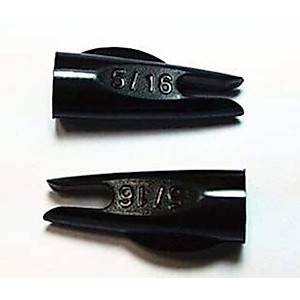 GPP Classic Nock (100 Count) for Wooden & Bamboo Arrow 5/16,Black