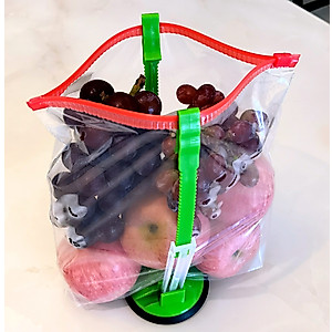 8 Pack Baggy Rack, Adjustable Plastic Freezer Bag Holder Stand, Zip Lock Bag Kitchen Gadget for Meal Planning