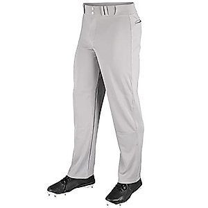 CHAMPRO mens Ob Loose-fit MVP Open Bottom Relaxed Fit Baseball Pant, Grey, Medium US