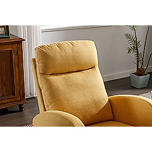 Morhome Nursery Chairs Indoor Rocking Armchair with Side Pocket for Living, Bedroom, Baby Room, Dark Grey