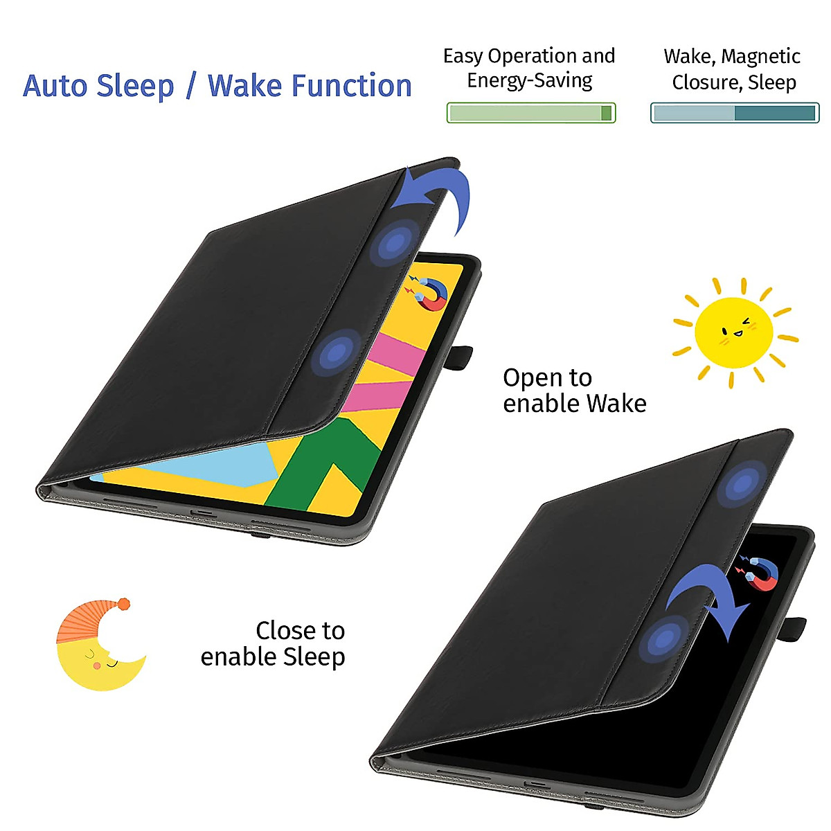 iPad Pro 11 Case with Pencil Holder, Support Pencil 2nd Wireless Charging, Magnetic PU Leather Protective Cover Compatible with iPad Pro 11-inch 3rd/2nd Generation 2021/2020 Released Apple Tablet