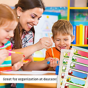 Sprout Stickers Baby Bottle Labels for Kids and Babies - 96 Daycare Labels - Kids Waterproof Labels - Self Laminating, Easy to Use - Daycare Supplies - Name Labels for Kids - for School, Reusable