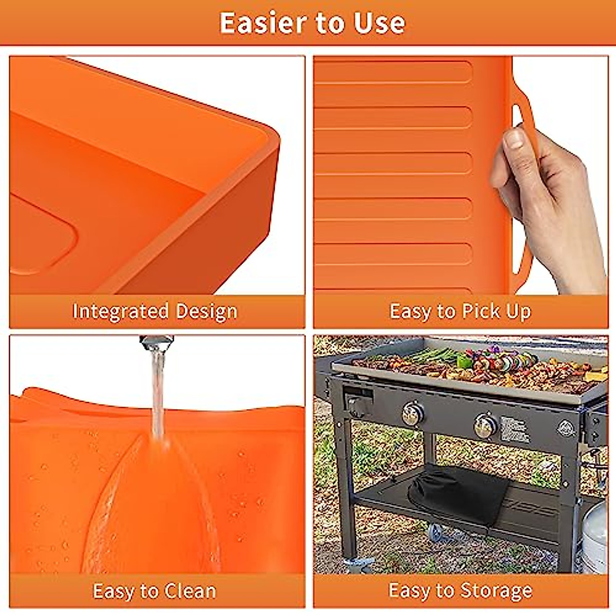 Flat Top Griddle Cover for Blackstone Griddle 28", Grill Silicone Protective Mat Food Grade, 28" Silicone Mat for Blackstone Griddle Top, Protect Griddle from Rodents, Insects, Debris and Rust