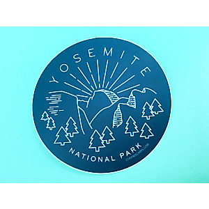 Yosemite National Park Sticker - Dishwasher Safe Nature Water Bottle Vinyl Sticker 3"x3"
