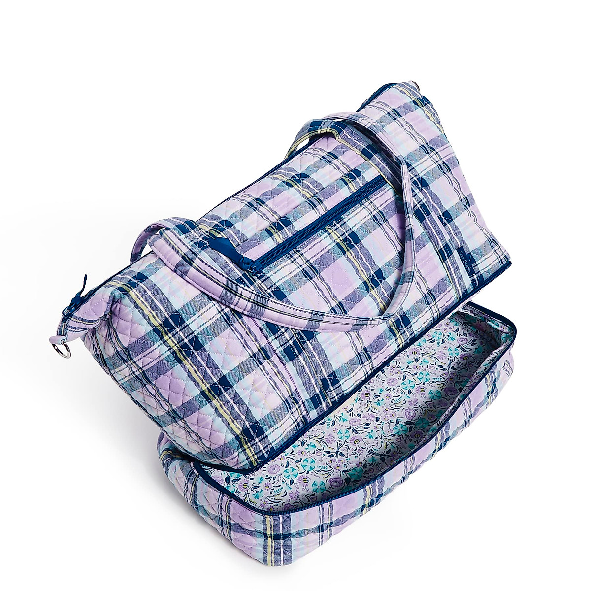 Vera Bradley Women's Cotton Deluxe Travel Tote Travel Bag, Sunflowers - Recycled Cotton, One Size