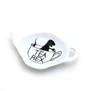 Tea Rex Teabag Holder, Teapot Shaped Tea Bag Dish - Lennymud by Lorrie Veasey