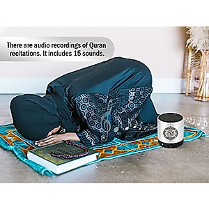 Hitopin Digital Quran Speaker FM Radio Silver Color with Remote Control Over 18Reciters and15 Translations Available Quality Qur'an Player Arabic English French, Urdu etc Mp3