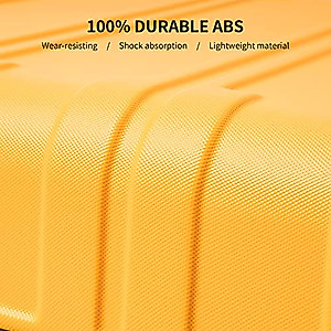 Merax 3 Pcs Luggage Set Expandable Hardside Lightweight Spinner Suitcase with TSA Lock (yellow)