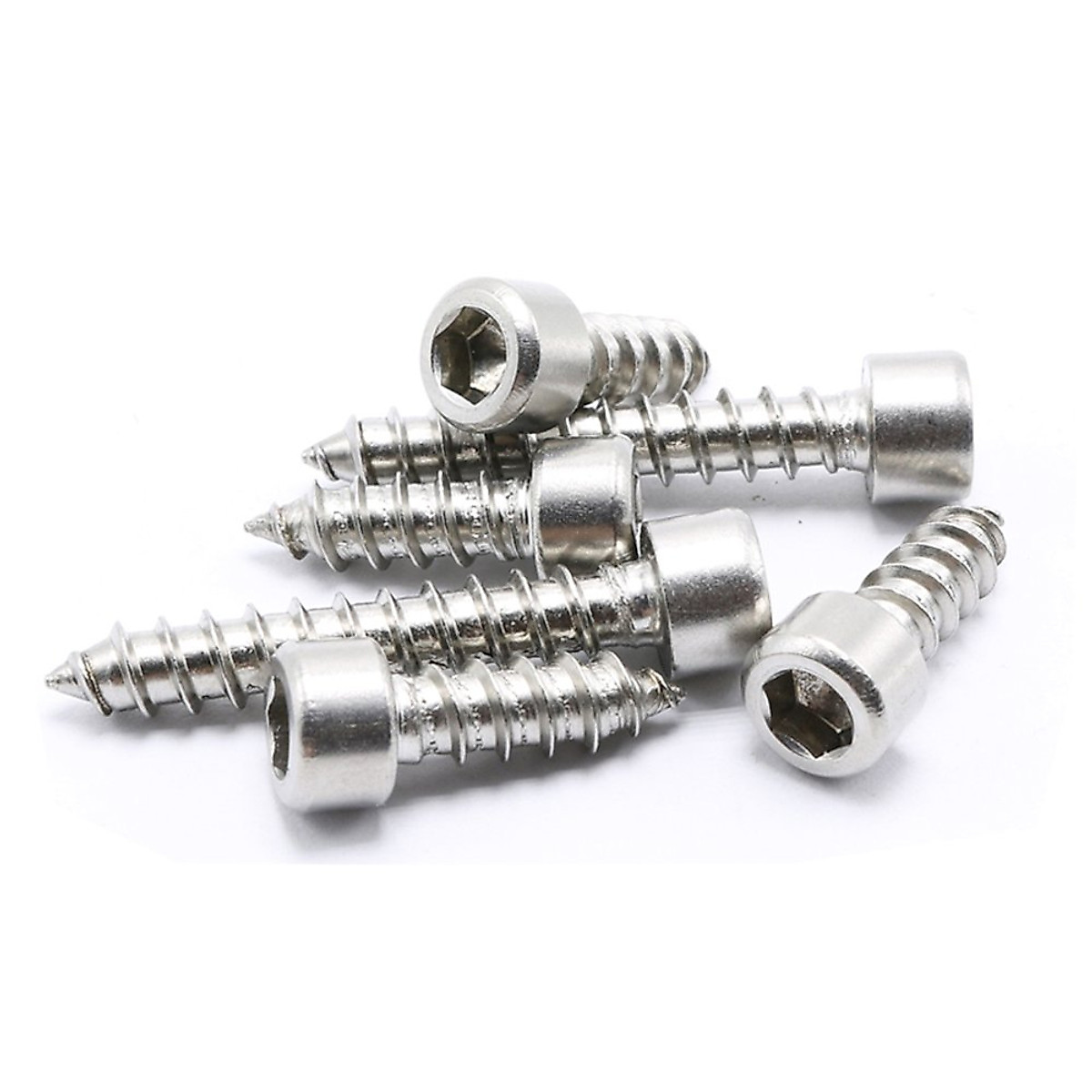 M3 100Pcs Tapping Screws Stainless Steel Hex Socket Cap Head Self-Tapping Screw (M3 x 14mm)