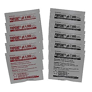 Pinpoint® High-Precision pH Calibration Fluids Kit (pH Buffer Solution), 10 Piece Set - 4.000, 7.000