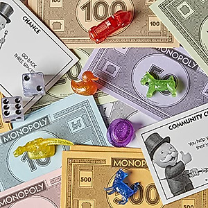 Hasbro Gaming Monopoly Sparkle Edition Board Game, Family Games, with Glittery Tokens, Pearlescent Dice, Sparkly Look, (Amazon Exclusive)