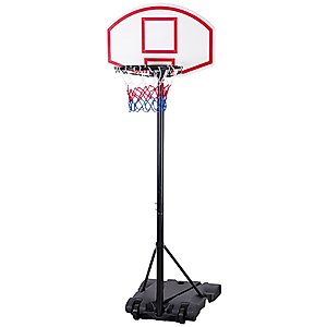 Kids Portable 5.4-7 Ft Height Adjustable Basketball Hoop Stand, 28 Inch Backboard, Basketball Goals Indoor/Outdoor