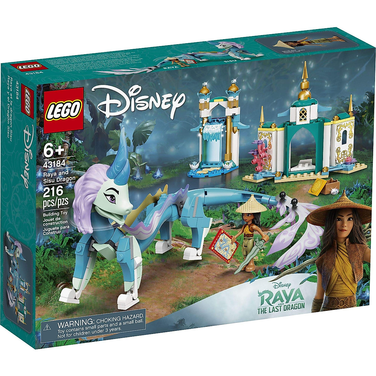 LEGO Disney Raya and Sisu Dragon 43184; A Unique Toy and Building Kit; Best for Kids Who Like Stories with Dragons and Adventuring with Strong Disney Characters, New 2021 (216 Pieces)