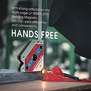 YESWELDER 50 LB Welding Magnet-4 Pieces of Magnetic Welding Holder 50 LBS Holding Power Welding Accessories