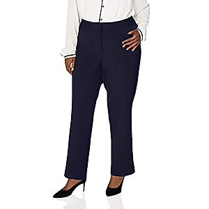 Rafaella womens Curvy Fit Slim Leg Gabardine Pants, Navy, 18 US