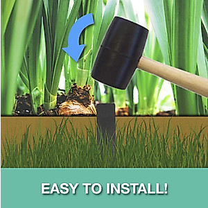 USA Made (25-Pack) Nylon Landscape Edging Anchoring Plastic Ground Stakes, 10-Inch Length - (Universal - Fits Most Brands EasyFlex Dimex Proflex) (25)