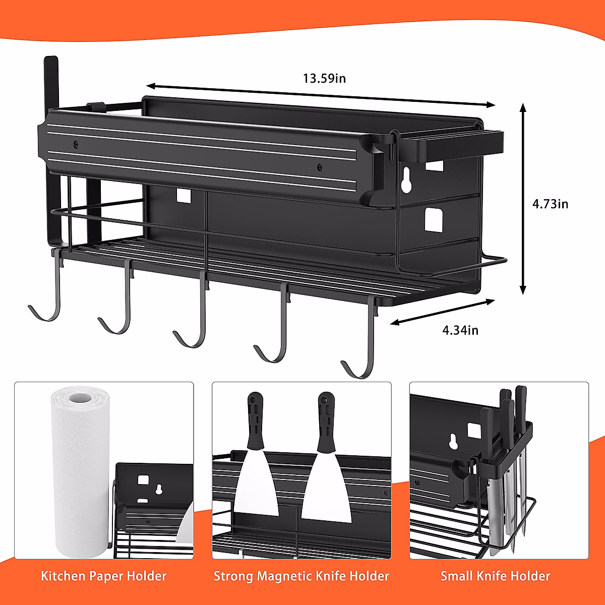 Griddle Caddy for Blackstone 28"/36" Griddle/Prep Cart Accessories Storage,Upgraded 5-In-1 BBQ Barbecue Grill Accessories Caddy Space Saving Organizer Box for Outdoor Grill with Magnetic Tool Holder