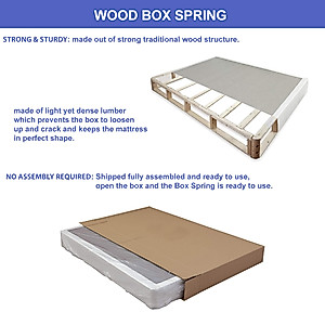 Spinal Solution 8-Inch Wood Split Traditional Box Spring/Foundation for Mattress, California King, 9