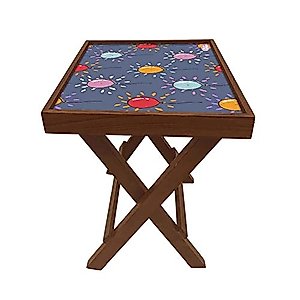 TYAGI-Export 16.75 inches Folding Table Small Laptop Desk Writing Computer Desk for Home Office, No-Assembly Study Office Desk Foldable Table for Small Spaces
