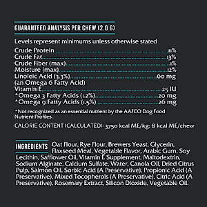 FIDELIS Skin & Coat Plus+ Dog Skin & Coat Supplement, Omega 3, Vitamin E, Salmon Oil for Dogs, Fatty Acids, Healthy Skin, Shiny Coat, Adult, Big & Small, Made in USA, Vegetable Flavor, 120 Soft Chews