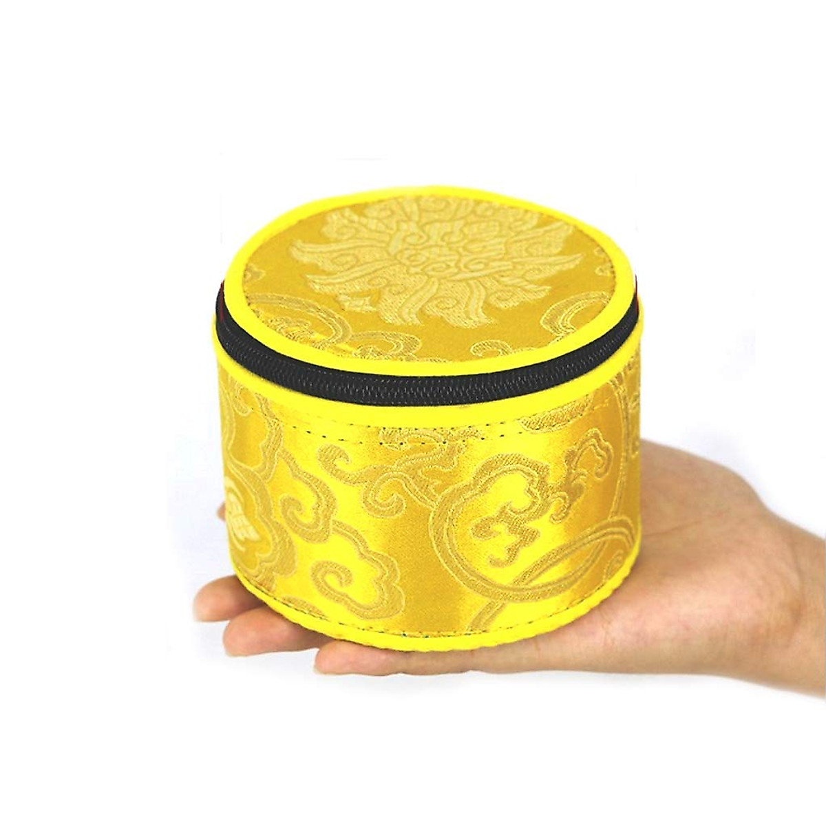 Singing Bowl Storage Bag - Singing Bowl Carry Case Bag, Zipper Closure, Colors Vary (D:5.51in/14CM)