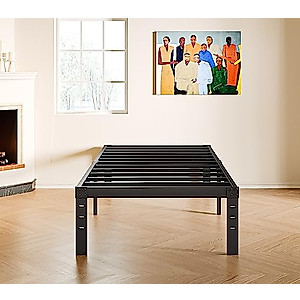 COMASACH Twin Size Bed Frame 12" High Heavy Duty Platform Bed Frame,Sturdy Steel Frame,Support up to 3500lbs,No Box Spring Needed,Noise-Free,Easy Assembly