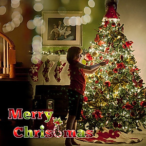 Qedertek 4 Pack Solar String Lights, 72ft 200 LED Solar Lights Outdoor with 8 Lighting Modes Waterproof for Home, Patio, Lawn, Garden, Christmas, Wedding, Party and Holiday Decorations(Cool White)