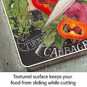 CounterArt Our Farm 3mm Heat Tolerant Tempered Glass Cutting Board 15” x 12” Manufactured in the USA Dishwasher Safe