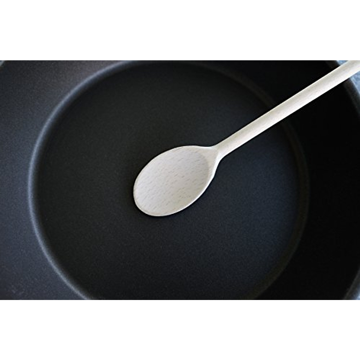 12 Inch Long Wooden Spoons for Cooking - Oval Wood Mixing Spoons for Baking, Cooking, Stirring - Sauce Spoons Made of Natural Beechwood - Set of 3