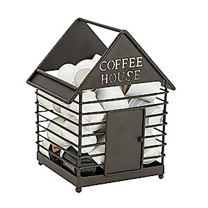 Boston Warehouse House Coffee Pod Storage, Counter Basket, Black