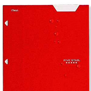 Five Star 4-Pocket Folders, 6 Count (Pack of 1), Fits 3-Ring Binders, Holds 11" x 8-1/2", Assorted Trend Colors (38056)