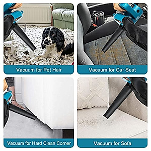 Corded Electric Leaf Blower,2 in 1 Small Handheld Lightweight Sweeper/Vacuum,110V 400W Portbale Blower for Leaf/Snow/Dust Blowing (Blue)