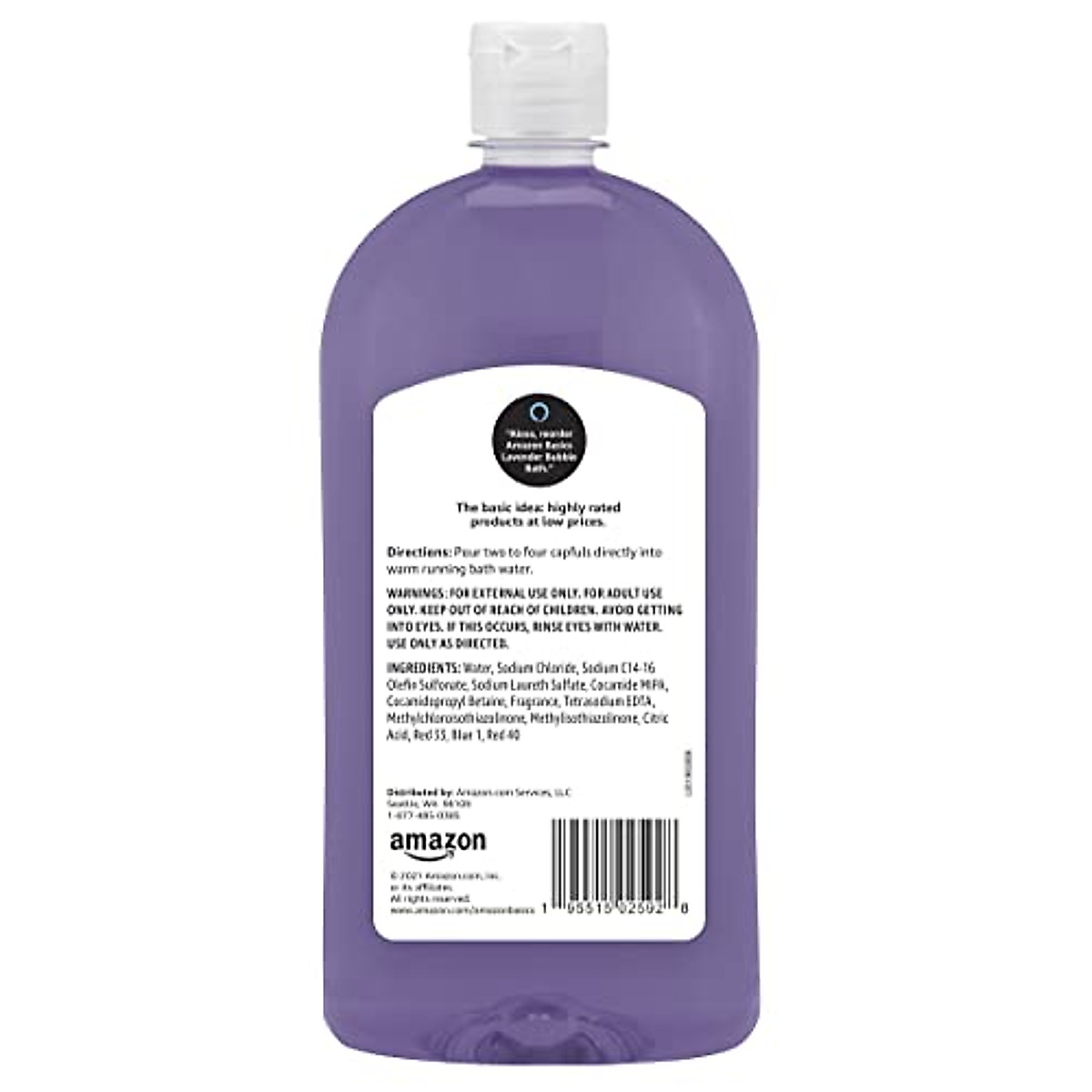 Amazon Basics Bubble Bath, Lavender Scent, 32 Fluid Ounces, Pack of 1