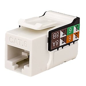 CAT6 RJ45 Keystone Jack, V-Max Series - White Color - (50 pack)