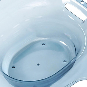 Sitz Bath Basin for Toilet,Bidet Toilet Tub, Universal,Portable Wider Seating Area Hangable Anti Overflow Hip Bath Steam Seat for Elderly, Blue