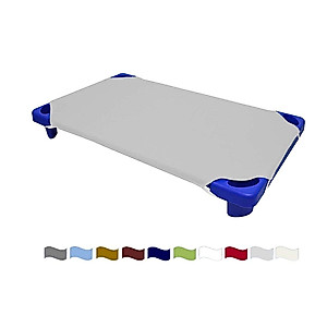 Daycare Sheets- Pre-School Cot Sheet, Children's Naptime Mat Sheet, White Breathable Soft 22 X 54 inch Pack of 6- Cot Fitted Sheet for Boys and Girls Standard Daycare Cot Sheets