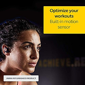 Jabra Elite Active 65t Alexa Enabled True Wireless Sports Earbuds with Charging Case – Titanium Black (Renewed)