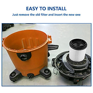 HEPA Vacuum Cleaner Replacement Filter Compatible with Shop-Vac 90398, 903-98, 9039800, 903-98-00 Hangup Wet/Dry Vacuum Cleaner Spares Cartridge Filter (Pack of 2+4)