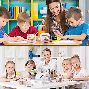 Irenare Set of 6 Teachers Gifts 11.5 oz Pink Teacher Appreciation Mug Marble Ceramic Teacher Coffee Mug Best Teacher Gifts for Daycare Teachers Birthday Women Gifts with Lid and Spoon