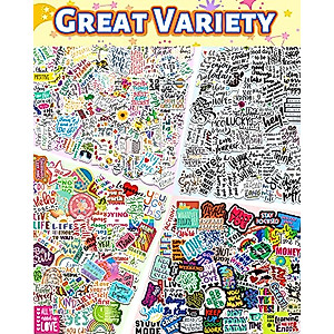 300 PCS Inspirational Water Bottle Stickers, Motivational Vinyl Waterproof Stickers Laptop Positive Stickers for Journaling Scrapbooking Teacher Reward Quote Stickers for Adults Kids Teens