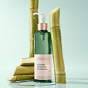 BIOSSANCE Squalane + Antioxidant Cleansing Oil. Lightweight Facial Oil Cleans Deep into Pores, Removes Makeup and Hydrates Skin. For all Skin Types (6.7 ounces)